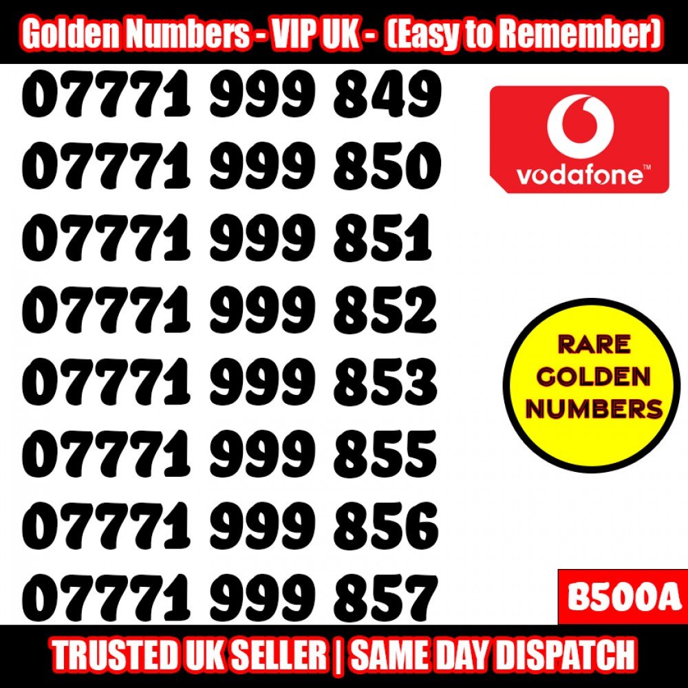GOLD EASY MOBILE NUMBER MEMORABLE PLATINUM VIP UK PAY AS YOU GO SIM LOT ...