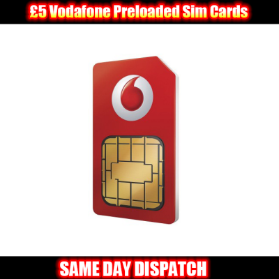 £5 Vodafone Preloaded UK Network Sim Card