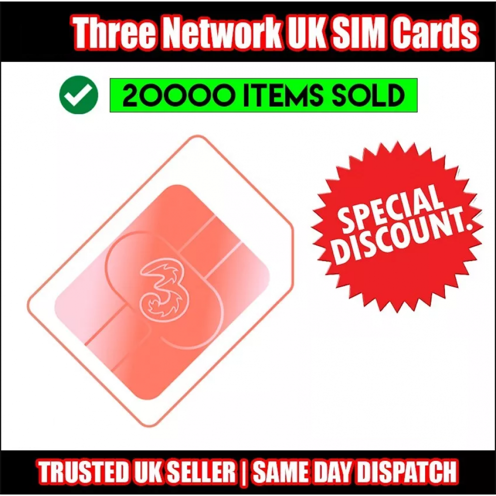 FREE 3 Mobile Sim Card UK Network & Voucher Codes