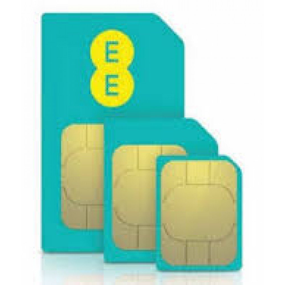 EE Free Sim Card - UK 4G Pay As You Go Multi SIM