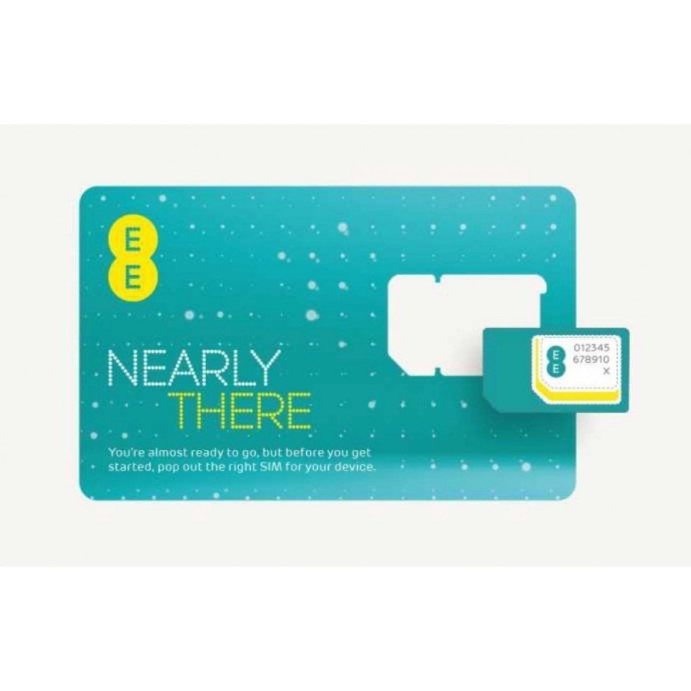 EE Free Sim Card - UK 4G Pay As You Go Multi SIM