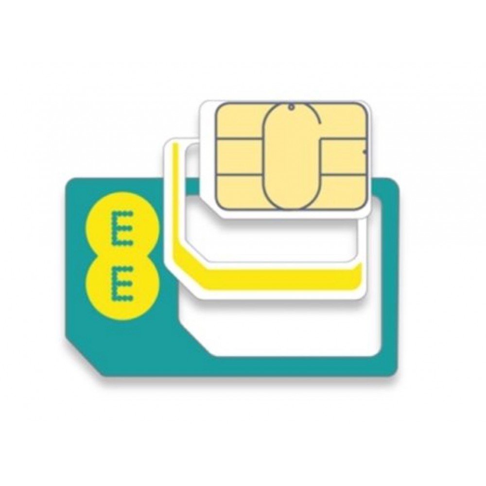 EE Free Sim Card - UK 4G Pay As You Go Multi SIM